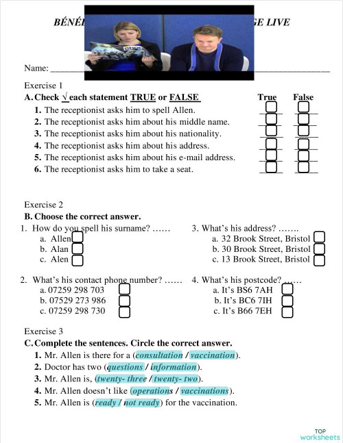 World Culture & Language Live Unit 2.. Interactive worksheet ...