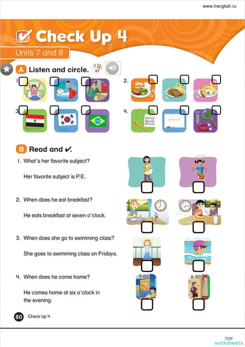 Check Up 4 Everybody UP 2!!! 🟠. Interactive worksheet | TopWorksheets