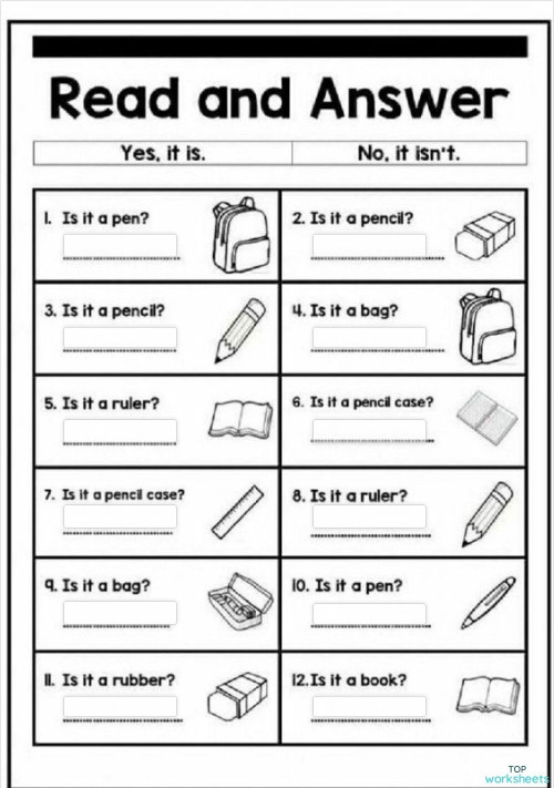 yes no question with is it. Interactive worksheet | TopWorksheets