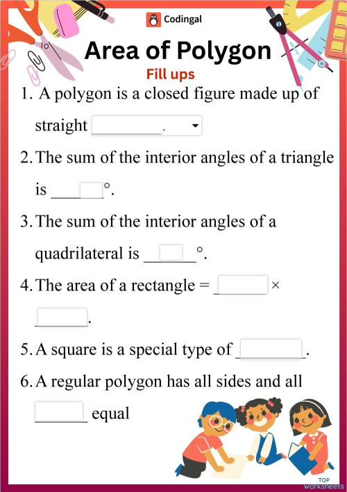 M_G07M15L54_WC01_Area of Polygons. Interactive worksheet | TopWorksheets