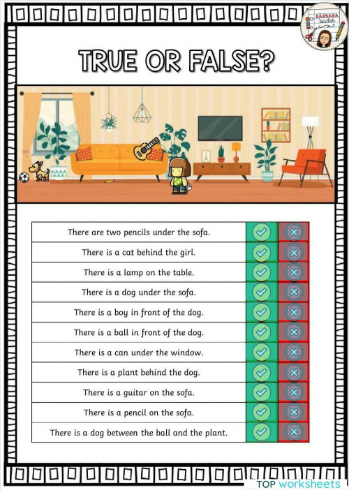 There is there are true or false. Interactive worksheet | TopWorksheets
