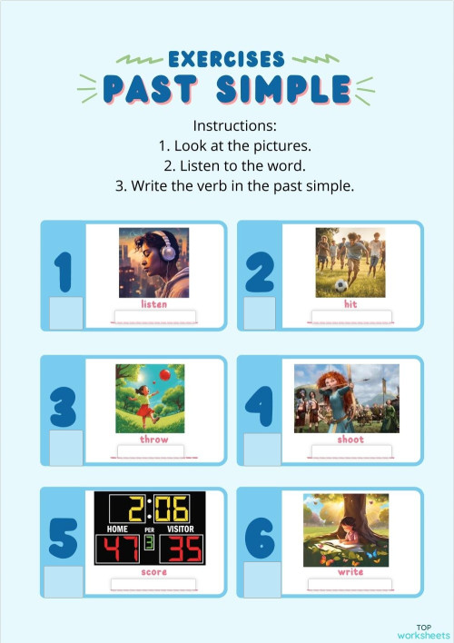 Past Continuous Tense For Interrupted Actions. Interactive Worksheet