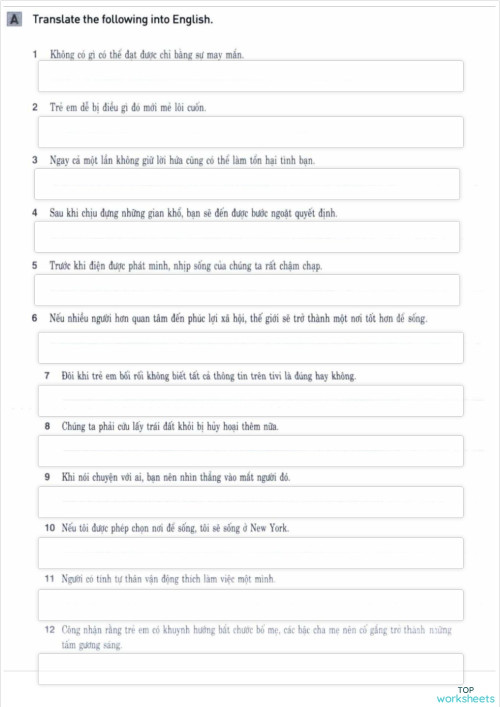 Unit 2 - Writing Challenge. Interactive worksheet | TopWorksheets
