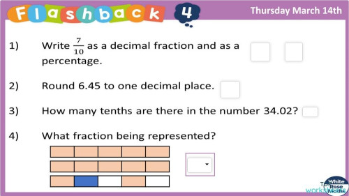 4 A Day 14th March. Interactive worksheet | TopWorksheets