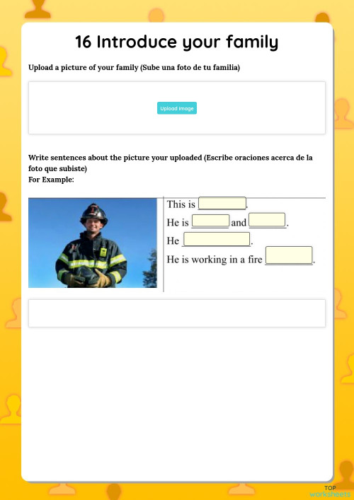 16 Introduce your family. Interactive worksheet | TopWorksheets