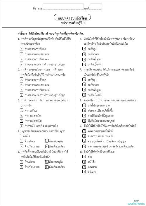 kruloh khaojun's public page | TopWorksheets