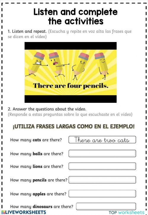 Listening. Interactive worksheet | TopWorksheets