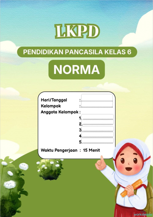 LKPD PKN NORMA KELAS 6. Lembar kerja interaktif | TopWorksheets