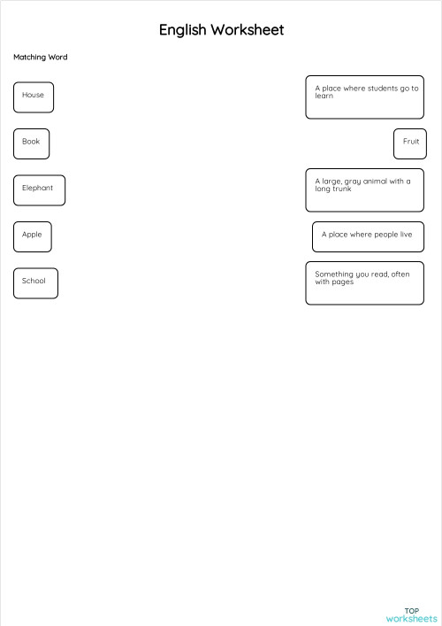 English Worksheet. Interactive worksheet | TopWorksheets