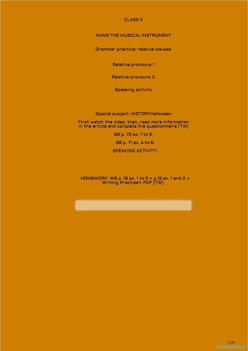 Class 2 activities. Interactive worksheet | TopWorksheets