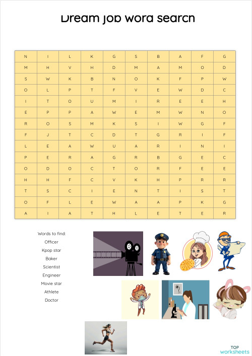 Dream jobs. Interactive worksheet | TopWorksheets