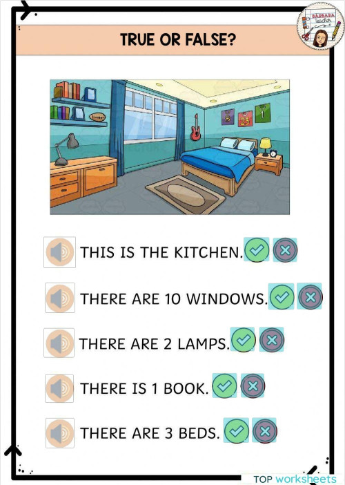 True False Objects Interactive Worksheet Topworksheets