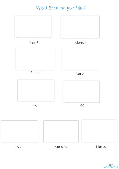 What fruit do you like?. Interactive worksheet | TopWorksheets