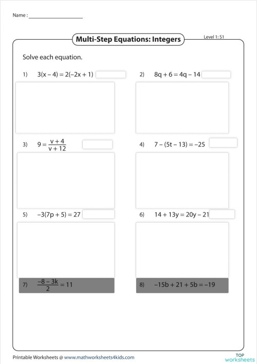 Algebra: interactive worksheets and online exercises | TopWorksheets