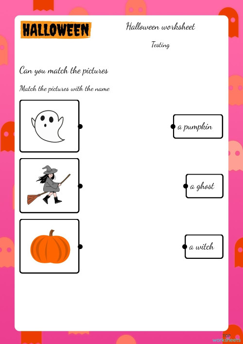 Halloween worksheet. Interaktivní pracovní list | TopWorksheets