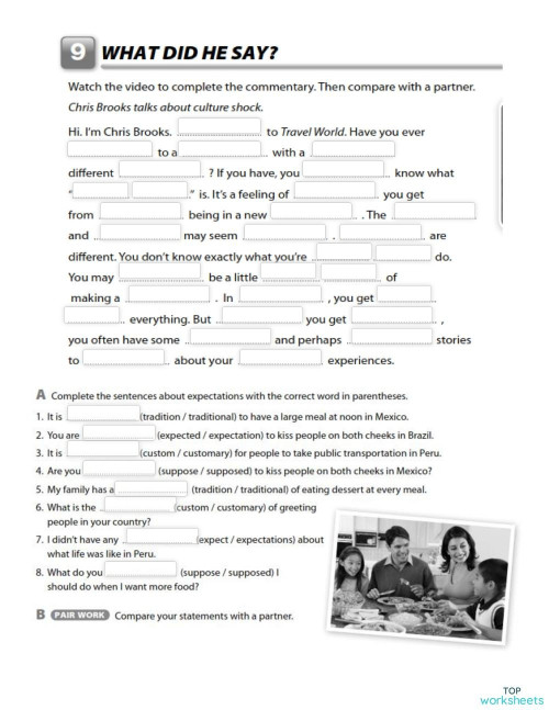 Travel Abroad. Interactive worksheet | TopWorksheets
