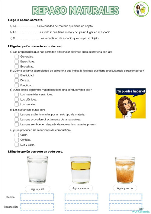 Repaso Materia 5º. Ficha interactiva | TopWorksheets