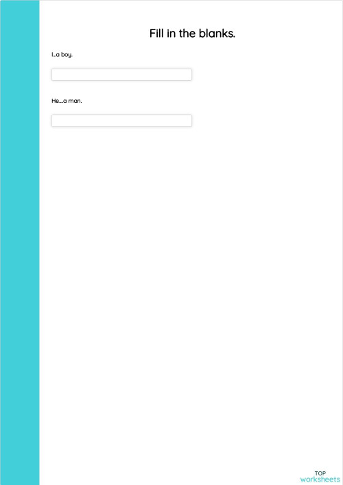 Fill in the blanks.. Interactive worksheet | TopWorksheets
