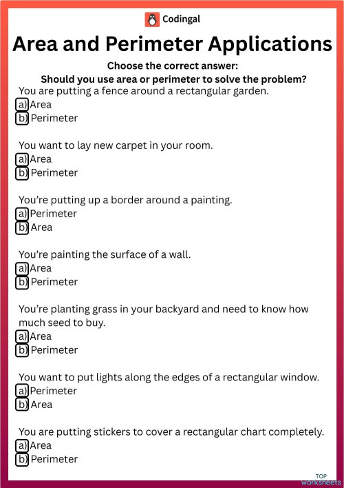 M_G05M16L46_WC01_Area_and_Perimeter_Applications_1. Interactive worksheet | TopWorksheets