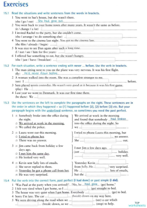 I° Grade Past Perfect vs Past Simple. Interactive worksheet | TopWorksheets