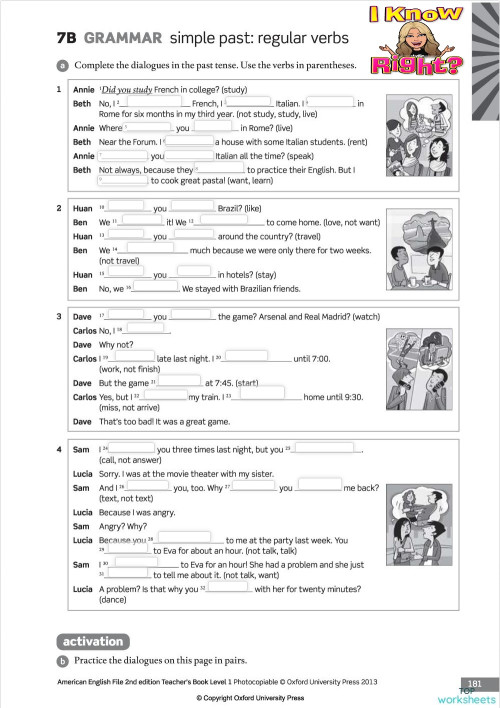 Linking Verbs. Interactive worksheet | TopWorksheets