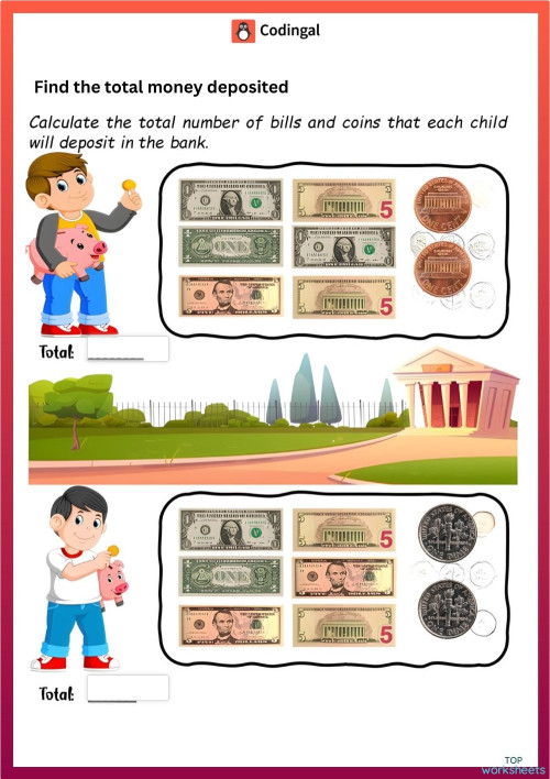 M_G01M16L54_WC02_US_Counting_Money_2. Interactive worksheet | TopWorksheets