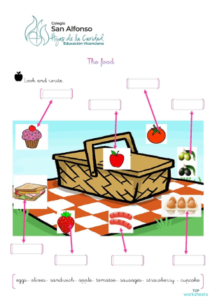 THE FOOD . Interactive worksheet | TopWorksheets