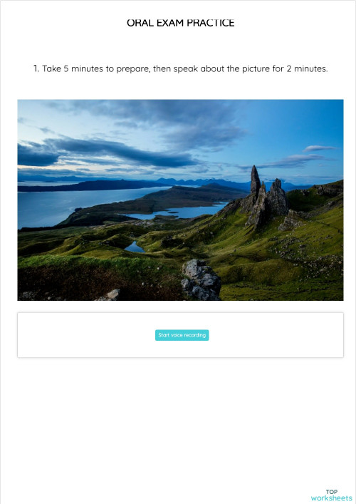 Topics - Pictures - Nature I. Interactive worksheet | TopWorksheets