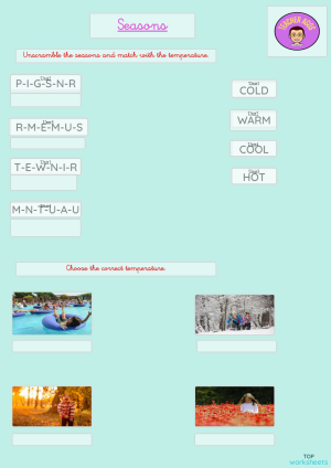 SEASONS. Interactive worksheet | TopWorksheets