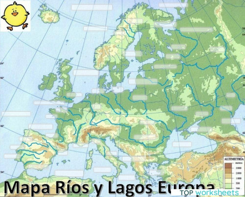 Ríos de Europa. Ficha interactiva | TopWorksheets