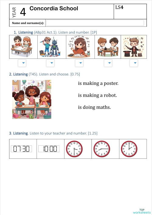 4 - Present continous and time. Interactive worksheet | TopWorksheets