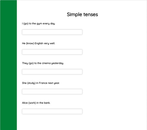 Simple tenses. Interactive worksheet | TopWorksheets