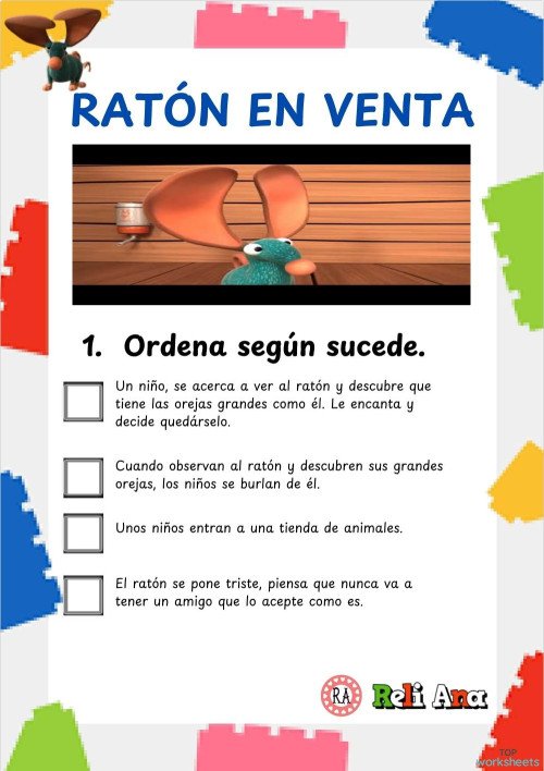 CORTO RATÓN EN VENTA. Ficha interactiva | TopWorksheets
