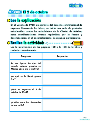 El 2 de octubre. Ficha interactiva | TopWorksheets
