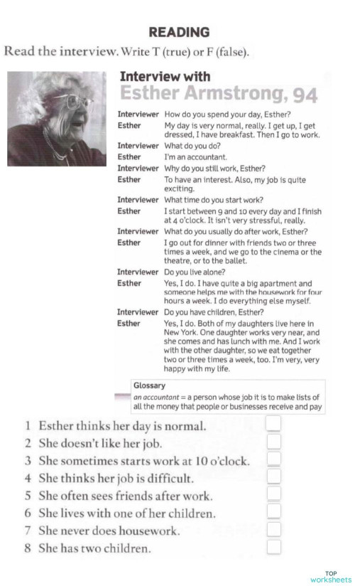ACTIVITY 3- READING AND LISTENING. Interactive worksheet | TopWorksheets