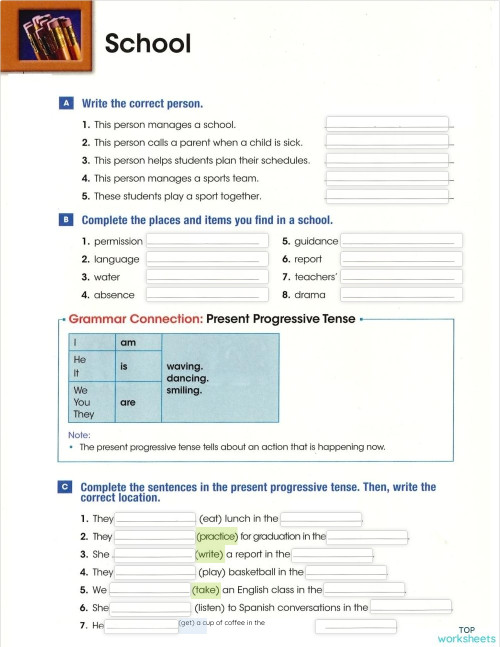 School Beginner Workbook pp. 1-2. Interactive worksheet | TopWorksheets