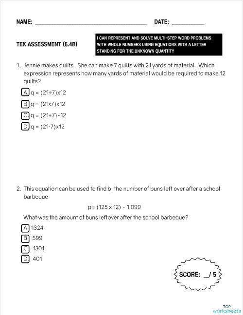 Math: interactive worksheets and online exercises | TopWorksheets