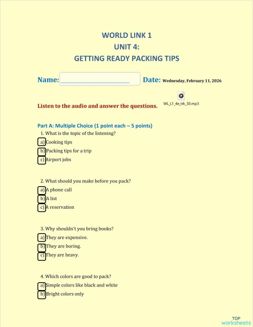 Kindergarten Listening Practice 1. Interactive worksheet | TopWorksheets