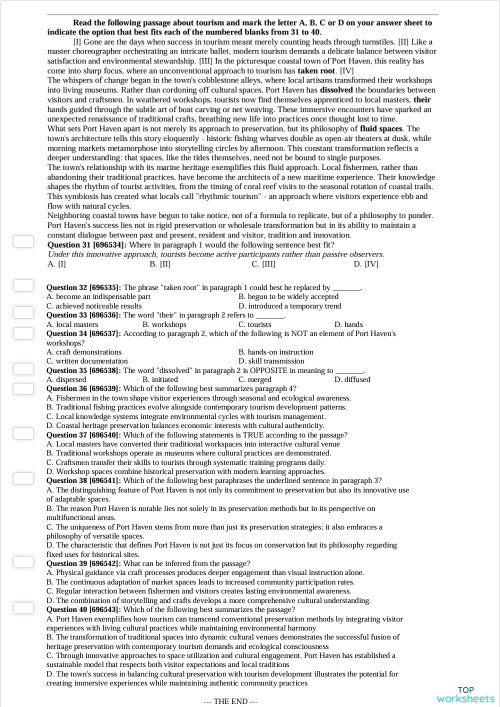 READING MULTIPLE CHOICE 07. Interactive worksheet | TopWorksheets