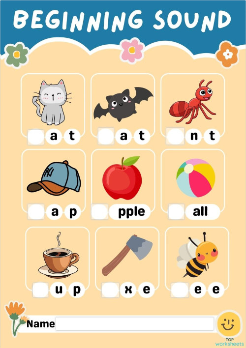 Beginning Sound ABC. Interactive worksheet | TopWorksheets