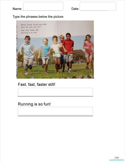 Type Play Play Play All Day. Interactive worksheet | TopWorksheets