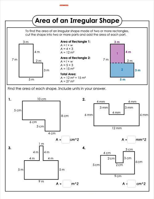 M_G04M15L51_WA01_Area of an Irregular Shape.. Interactive worksheet | TopWorksheets