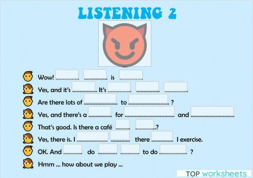 Plus - unit 3 - listening 2. Interactive worksheet | TopWorksheets