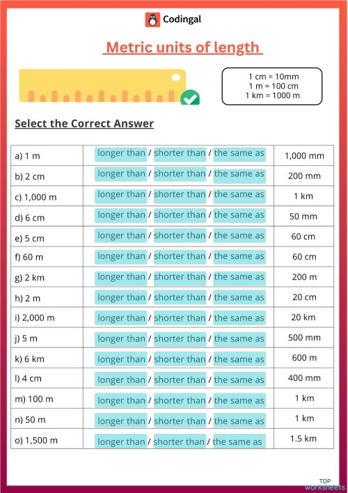 M_G04M10L35_WC01_Measuring_Lengths_1. Interactive worksheet | TopWorksheets