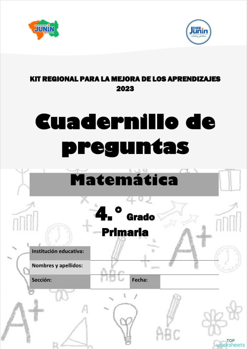 MATEMATICA 4TO GRADO. Ficha interactiva | TopWorksheets
