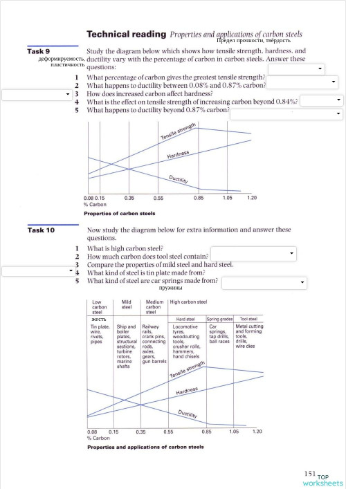 Engineering p. 151 Graphs. Interactive worksheet | TopWorksheets