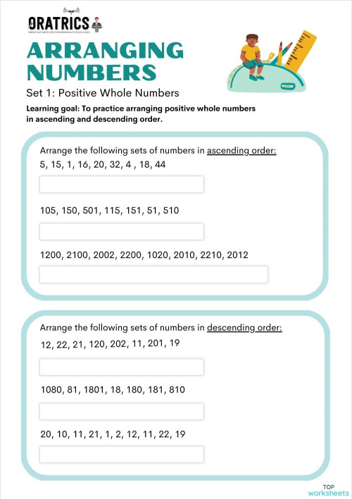 Grade 4 Page 41 (Ordering numbers). Interactive worksheet | TopWorksheets