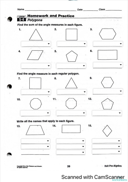 Lesson 5.4 (8th). Interactive worksheet | TopWorksheets