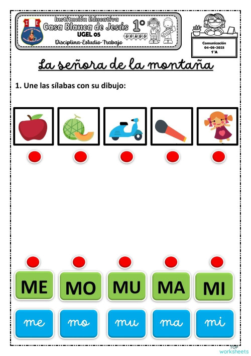 IDENTIFICO A LA M. Ficha interactiva | TopWorksheets