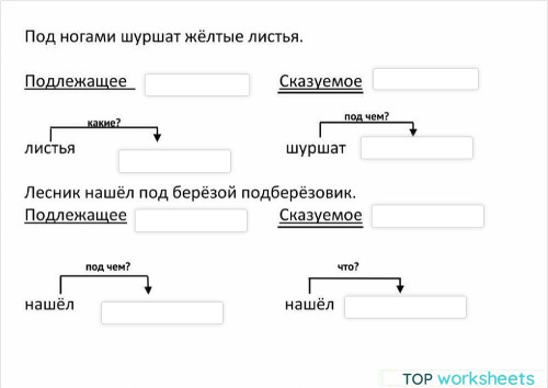 Interactive worksheets and online exercises in russian | TopWorksheets